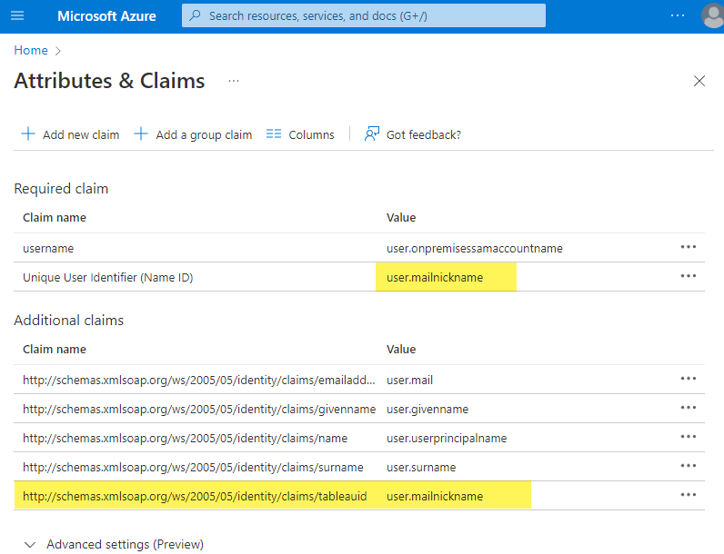 How To Map Tableau Server User Non Email Account Name To Azure Ad