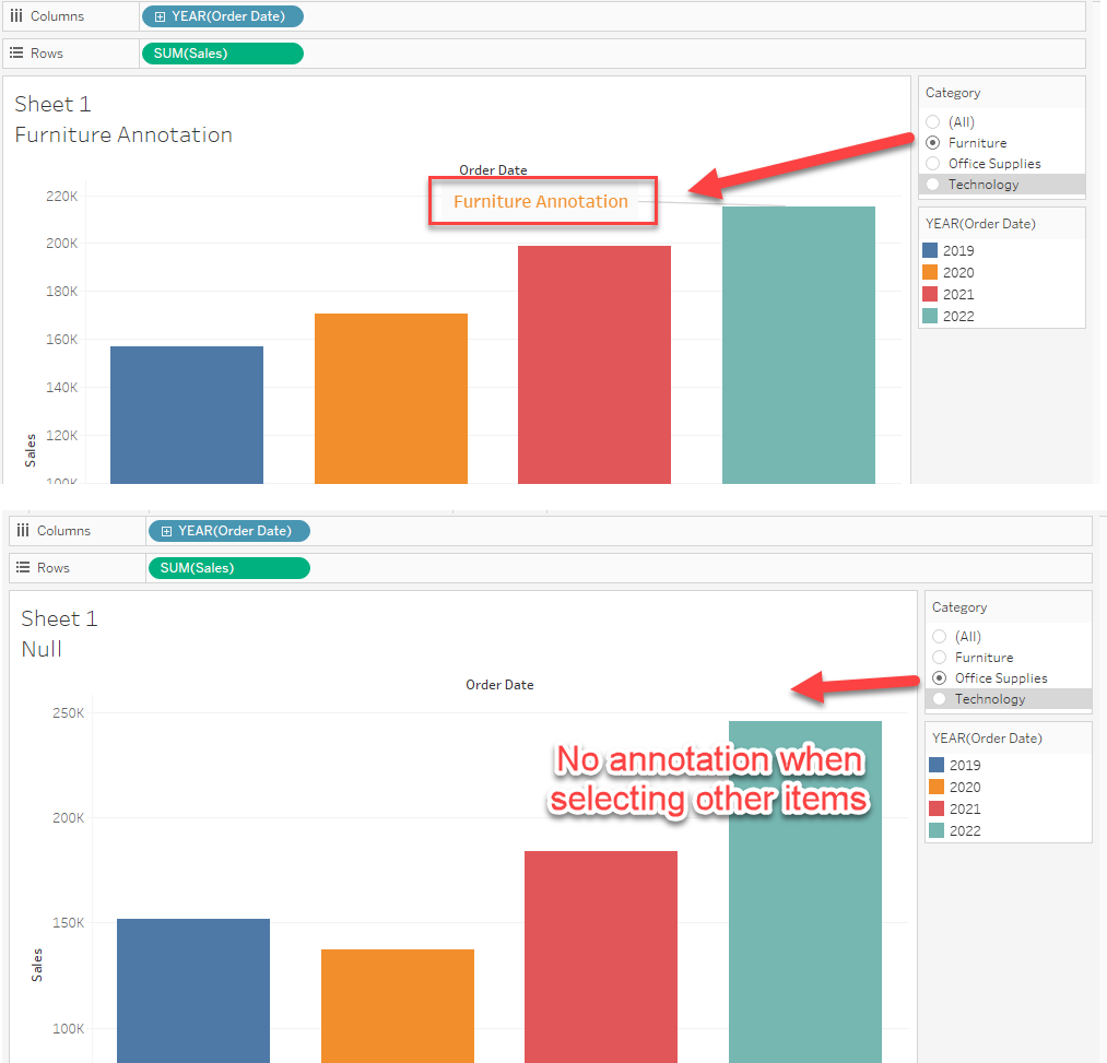 필터를 사용하여 조건부 주석 표시 Tableau Software
