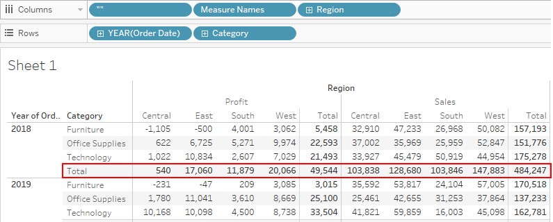 how-to-move-row-grant-totals-column-from-right-to-the-middle-of-the