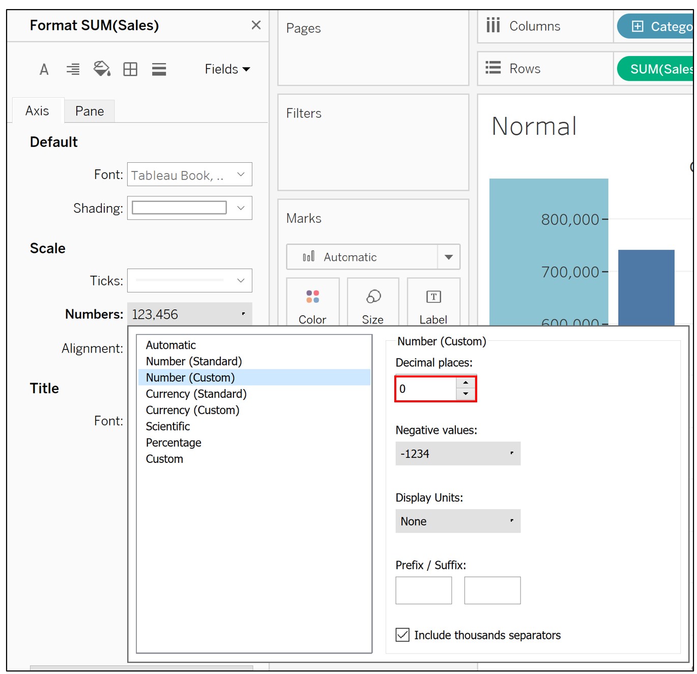 Customize And Automatically Switch Between K M And Billion Notation On The Numeric Axis