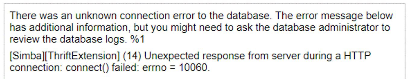 无法通过代理服务器连接到 Spark Sql 或 Databricks Tableau Software